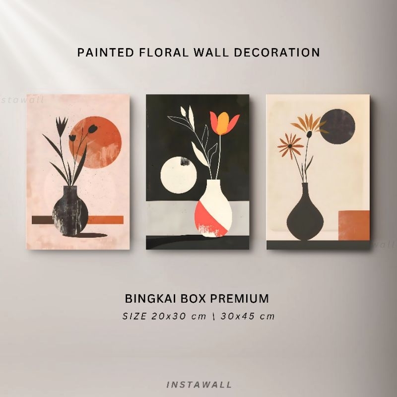 Jual Hiasan dinding ruang tamu aesthetic bunga minimalis Wall decor ...