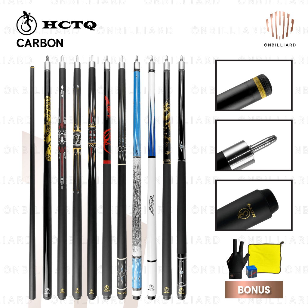 Jual HCTQ Cue Stick Billiard Carbon Graphite Play Low Deflection Stik ...
