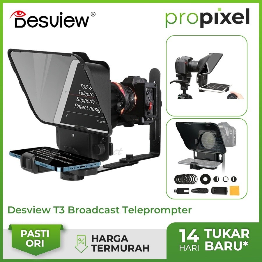 Jual Desview T3 Broadcast Teleprompter Smartphone Kamera Garansi Resmi ...