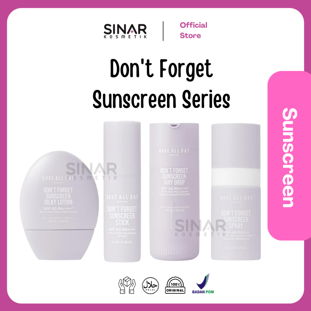 Jual Rosé All Day Don't Forget Sunscreen Series / Sunscreen Airy Drop ...