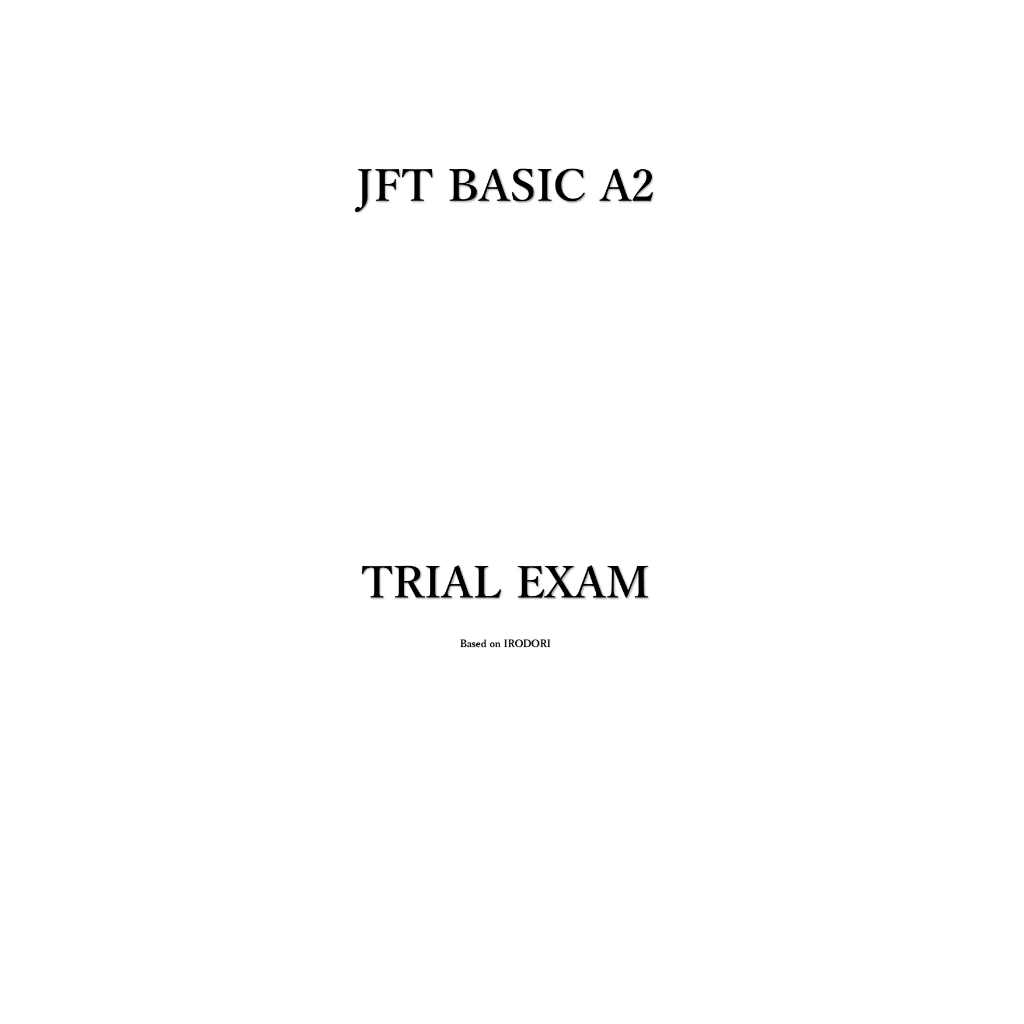 Jual PDF SOAL JFT BASIC A2 | Shopee Indonesia
