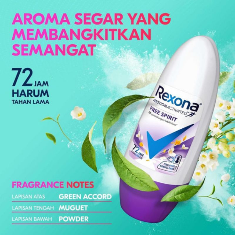 Jual Rexona Roll Free Spirit | Shopee Indonesia