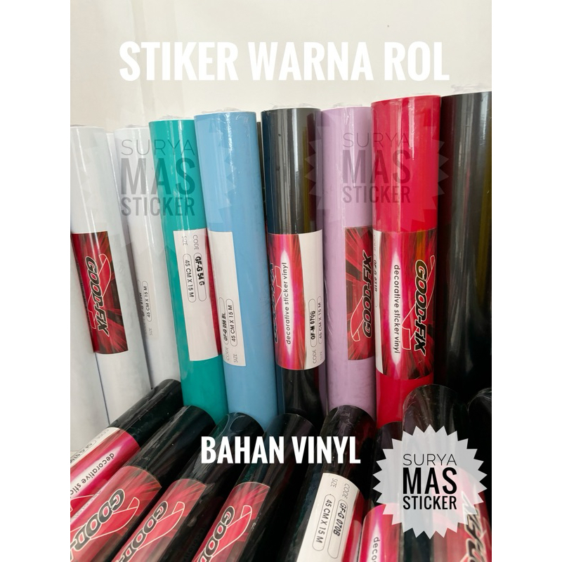 Jual stiker warna sticker wrapping decal bodi motor polos UK 45 CM ROL ...
