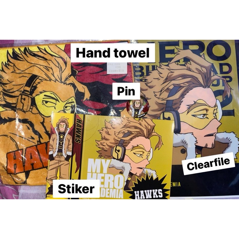 Jual keigo takami pin badge hawks clearfile bnha stiker mha hand towel ...