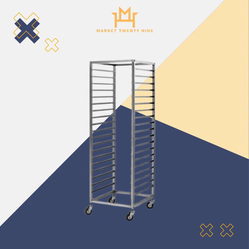 Jual Rack Trolley Bakery / Rak Troli Roti | Stainless Steel | Besi Baja ...