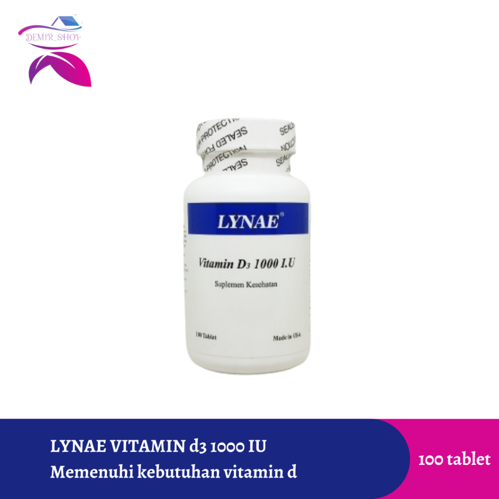 Jual Lynae Vitamin D3 1000 IU Botol 100 Kapsul | Shopee Indonesia