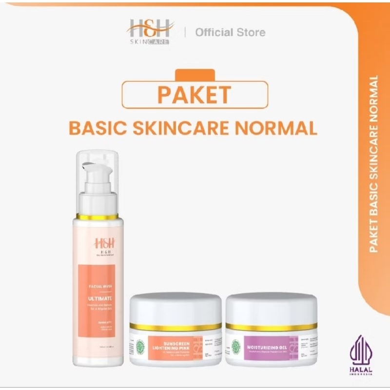 Jual HnH - Paket Basic Skincare Normal 3 in 1 (Facial Wash, Moisturizer ...