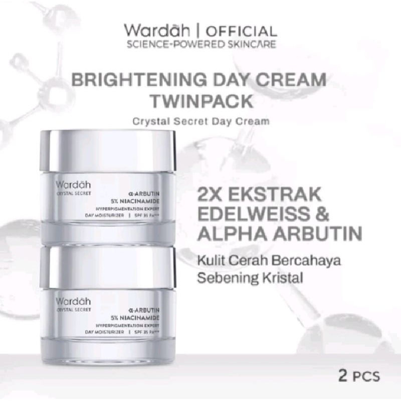 Jual Wardah Crystal Secret Paket 2pack Day Cream + Night Cream 30g ...