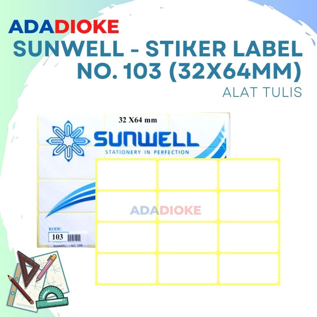 Jual Stiker Label / Stiker Undangan Stiker Label Harga No 103 32 x 64 ...