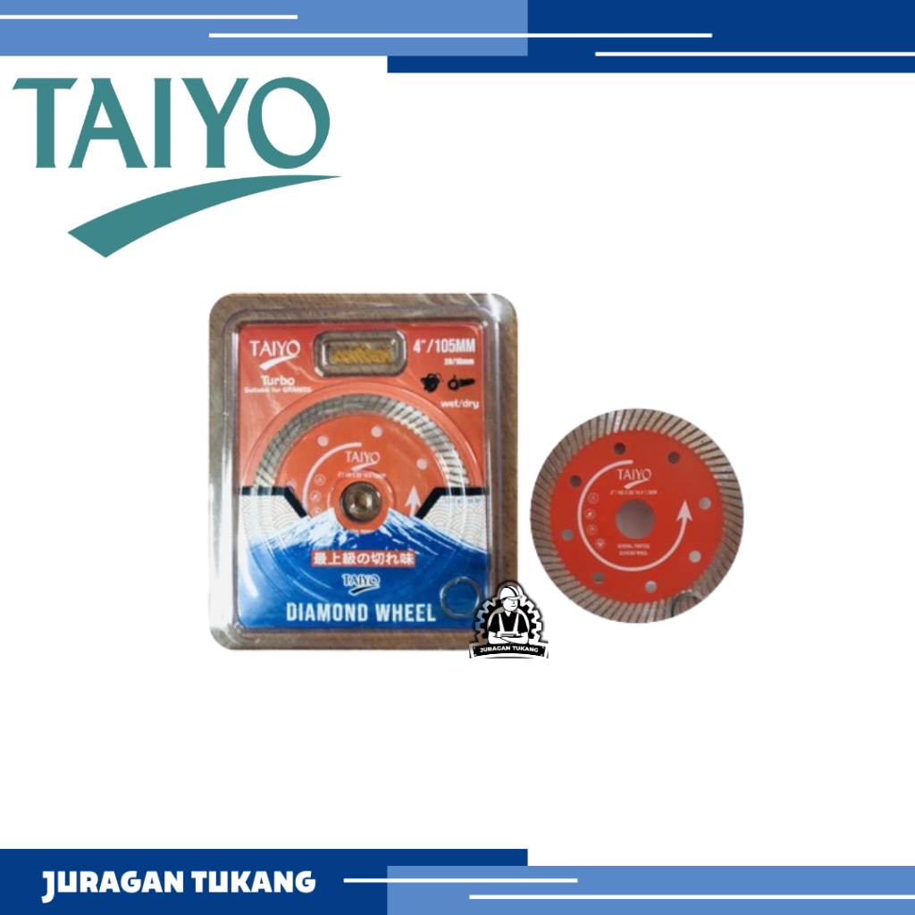 Jual TAIYO Diamond Wheel Turbo Wet Dry Red Pisau Potong Keramik Granit ...