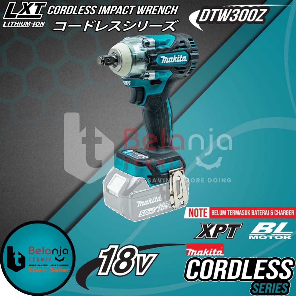 Jual Impact Wrench Cordless MAKITA DTW300 Z Mesin Pumbuka Baut Baterai ...
