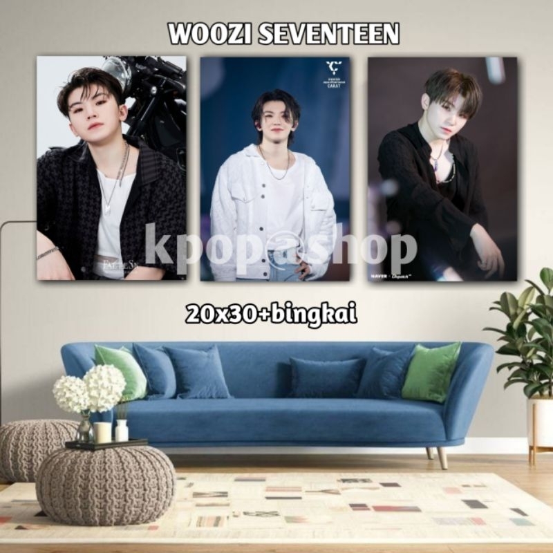 Jual POSTER DINDING WOOZI SEVENTEEN POSTER KPOP HIASAN DINDING AESTHETIC JUMBO POSTER KAYU ...