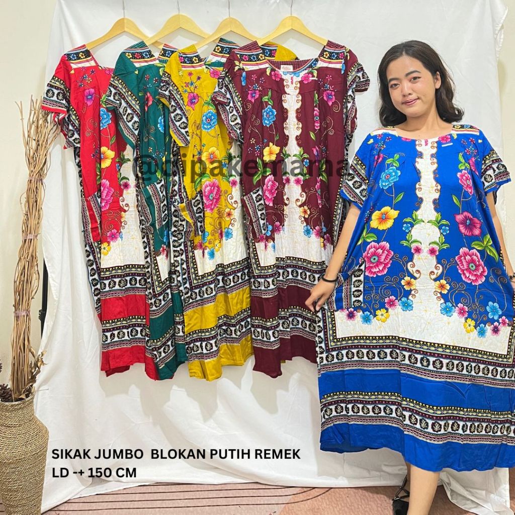 Jual DASTER DIPAKEMAMA SIKAK JUMBO MOTIF BLOKAN PUTIH REMEK LD MAKSIMAL ...
