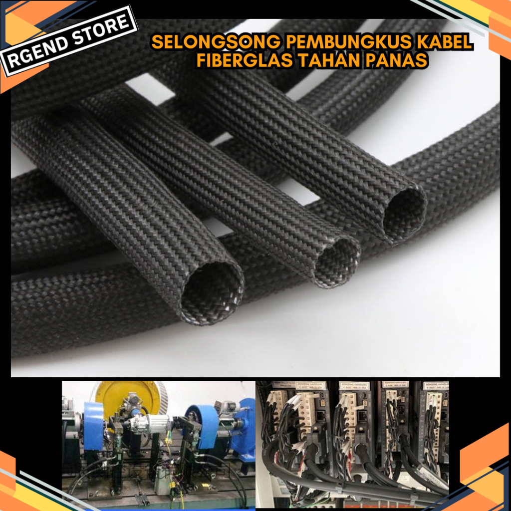 Jual Selongsong Pembungkus Kabel Listrik Fiberglass Tahan Panas Bungkus ...