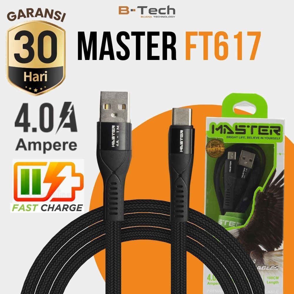 Jual Kabel Data Fast Charging 4A Type C PD Micro USB Android 1M MASTER ...