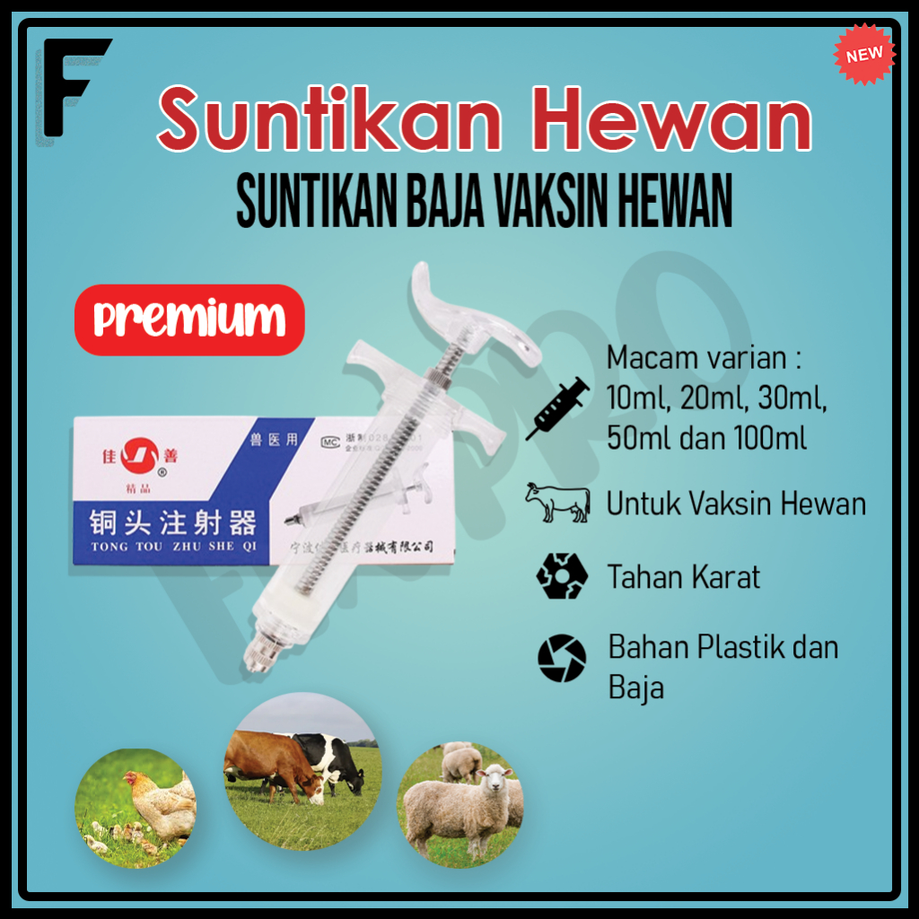 Jual Suntikan Hewan 20ML 30ML 50ML 100ML Suntikan untuk Baja Plastik Suntikan ternak | Shopee ...