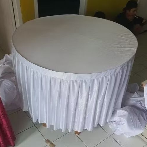 Jual Cover Meja Bulat Model Polos - Sarung Meja Bundar Diameter 120cm ...