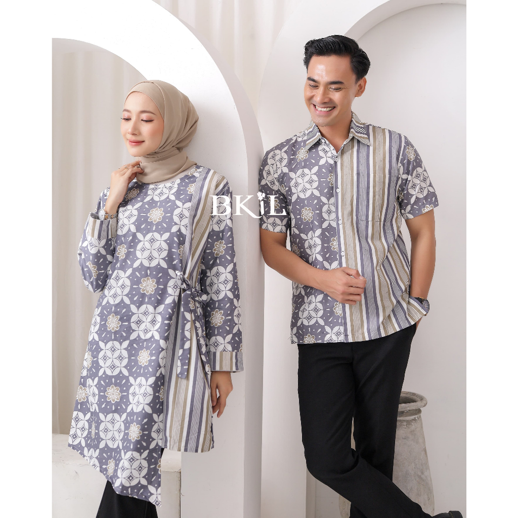 Jual KANTHIL Tunik Batik Couple Atasan Batik Tunik Seragam Kantor ...