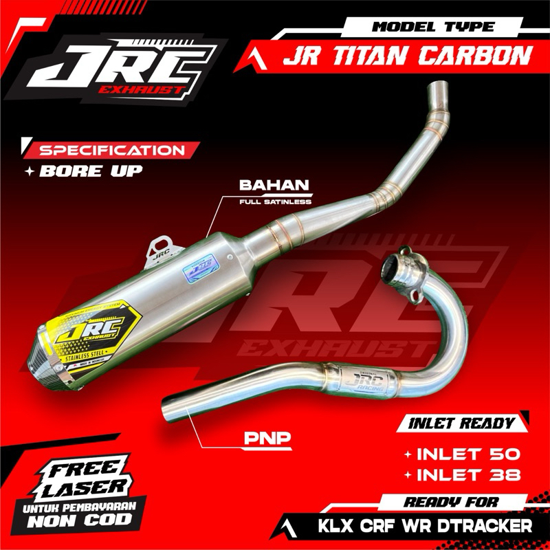 Jual Knalpot CRF KLX DTRACKER WR155 Stainless steel PNP 100% JRC Original | Shopee Indonesia