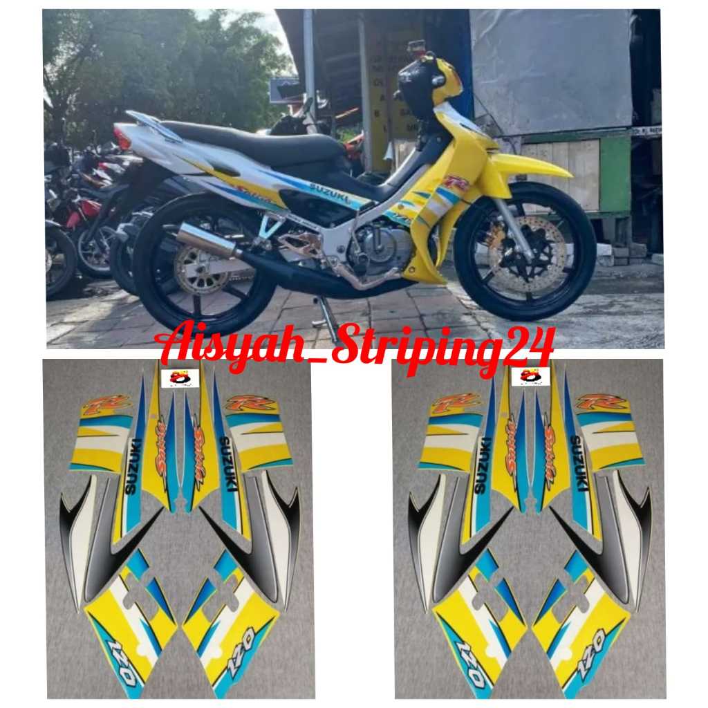 Jual STIKER STICKER STRIPING LIS LES POLET BODY MOTOR SUZUKI SATRIA HIU ...