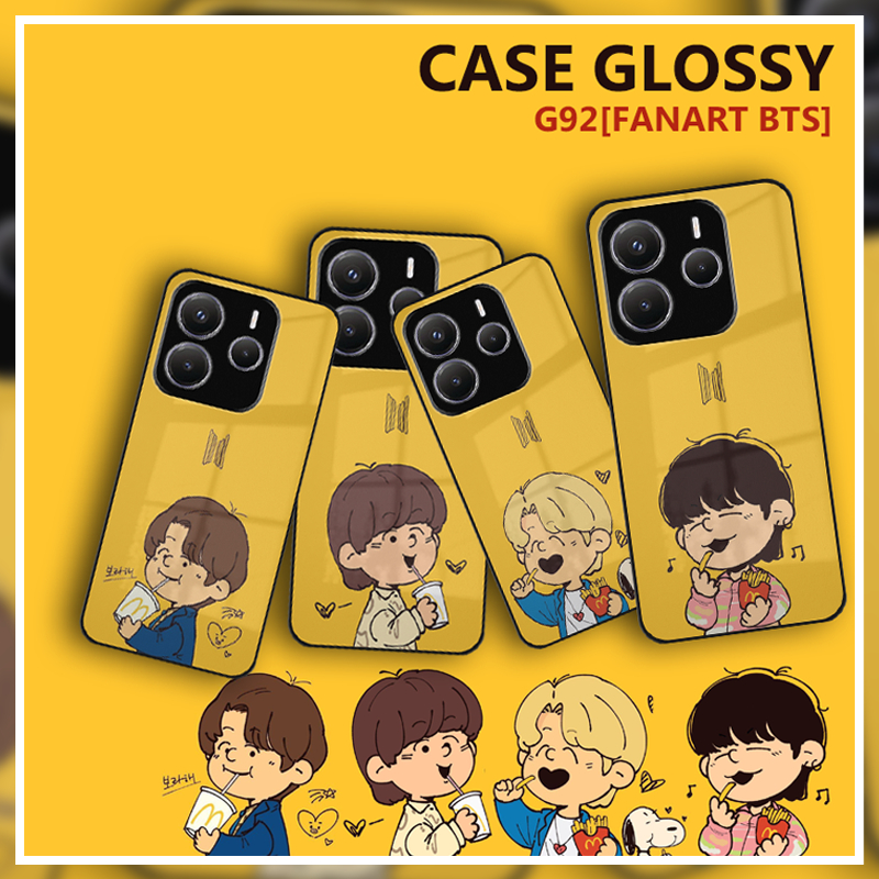 Jual Case Handphone Glossy Motif BTS Fanart [G92] for Redmi Note 14 4G ...