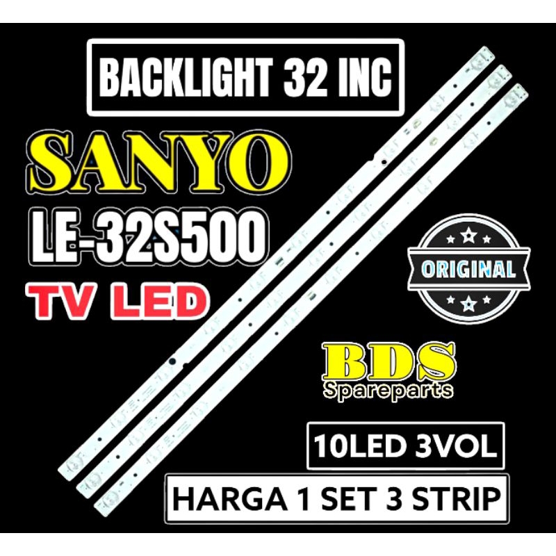 Jual BACKLIGHT TV LED SANYO 32 INC LE32S500 LAMPU BL SANYO LE-32S500 | Shopee Indonesia