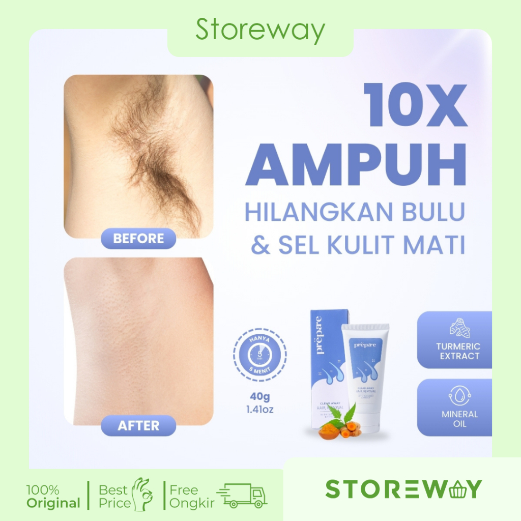 Jual Prepare - Perontok Bulu Kaki Krim Penghilang Bulu Kaki Permanen ...