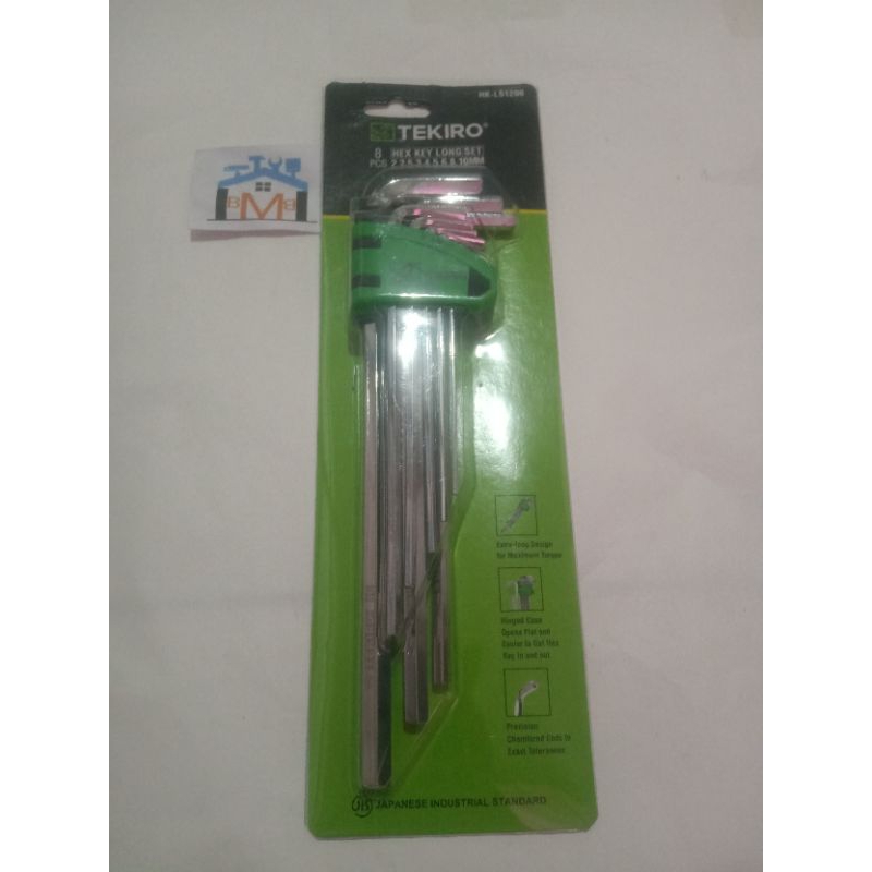 Jual KUNCI L TEKIRO PANJANG 1 SET 8 PCS ORIGINAL TEKIRO | Shopee Indonesia