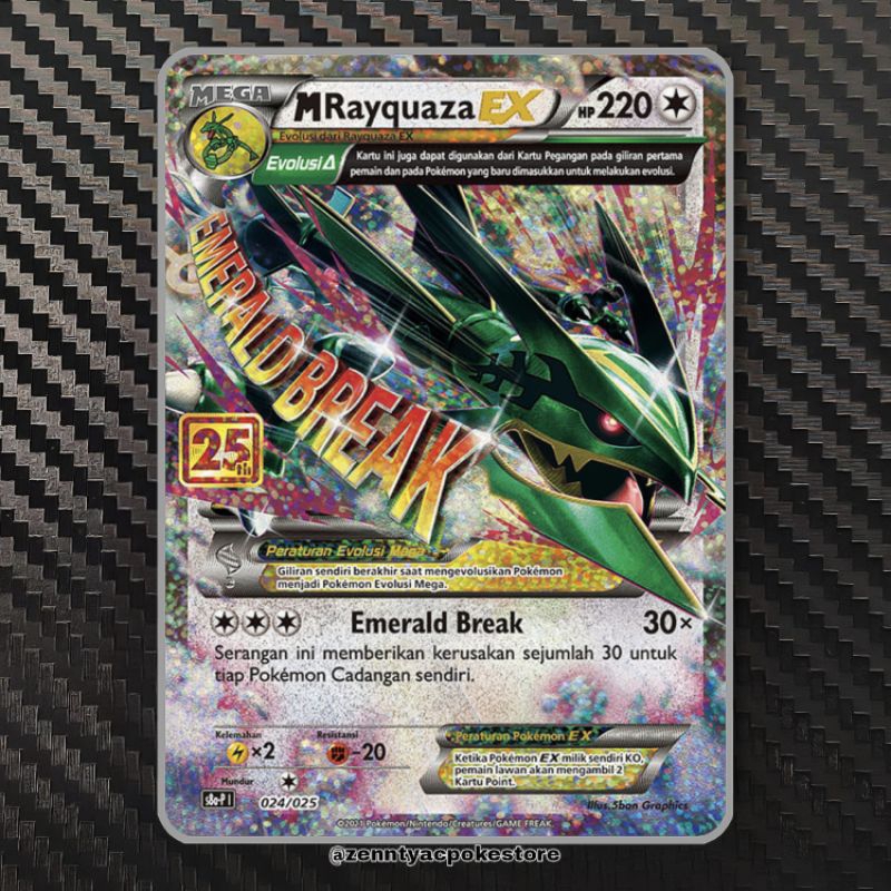 Jual M Rayquaza EX 25th Anniversary Promo, Kartu Pokemon Indo TCG | Shopee Indonesia