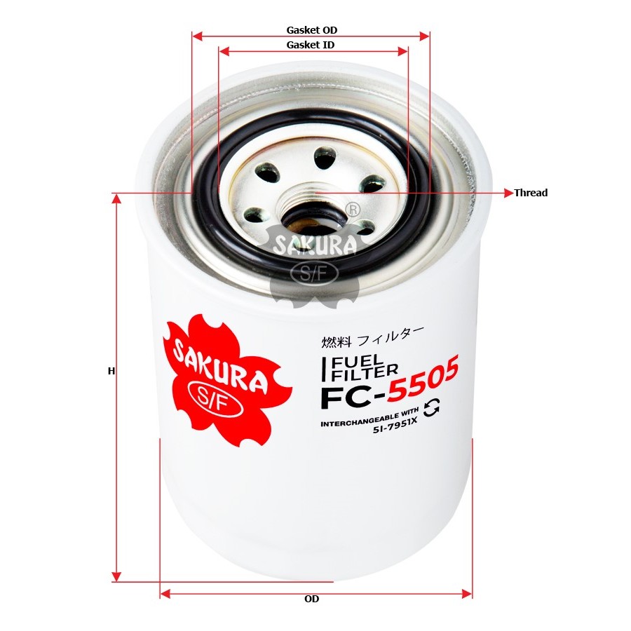 Jual Filter Solar Atas Fuso Fighter FN62 Tayo FC-5505 Sakura FC5505 ...