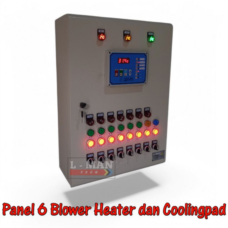 Jual Panel Listrik Kandang Close 6 blower Coolingpad Hetaer Listrik 3 ...