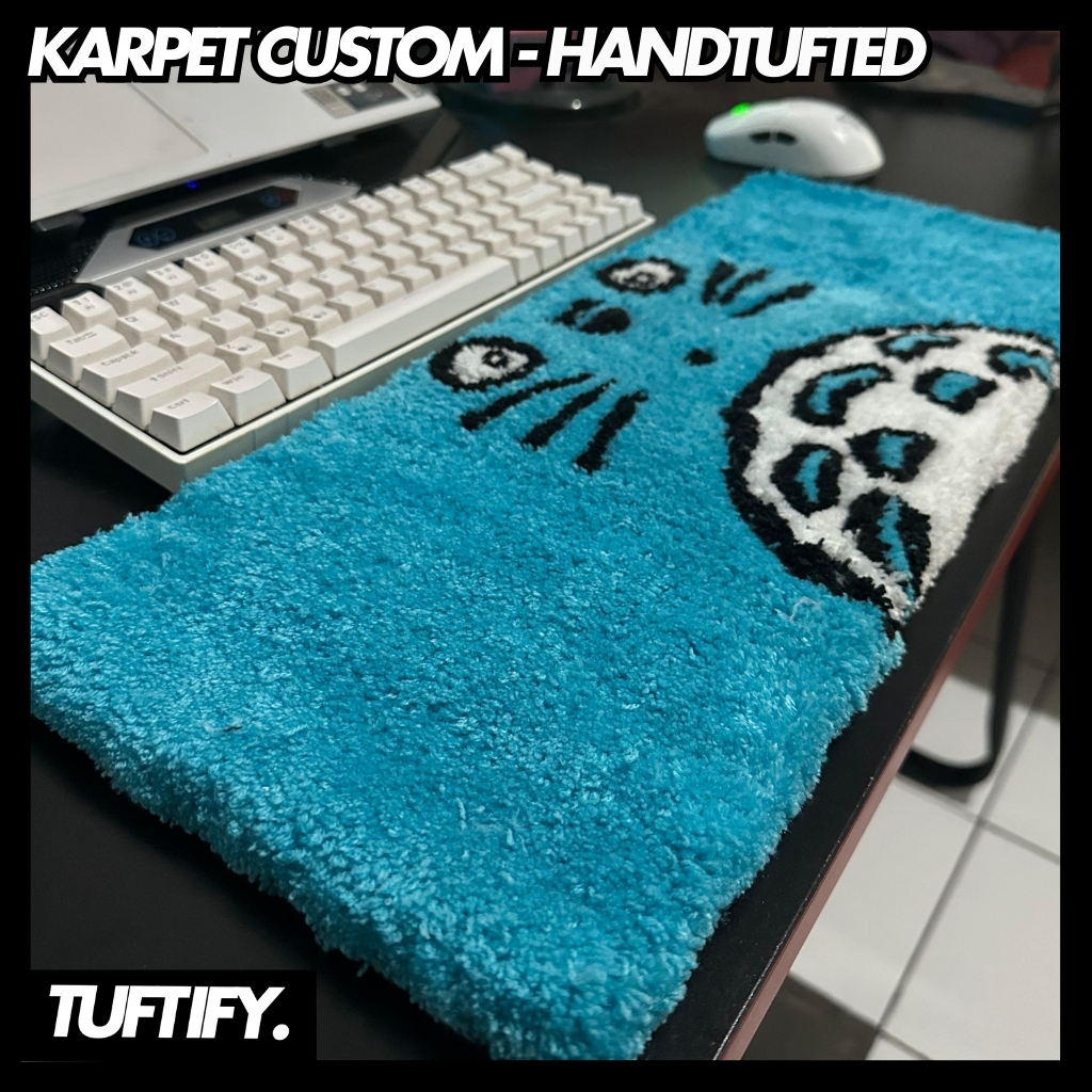 Jual Keyboard deskmat karpet custom aesthetic / Tufting rug custom ...