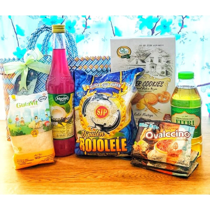 Jual Paket Hampers Parcel lebaran idul fitri sembako Ukuran tas S ...