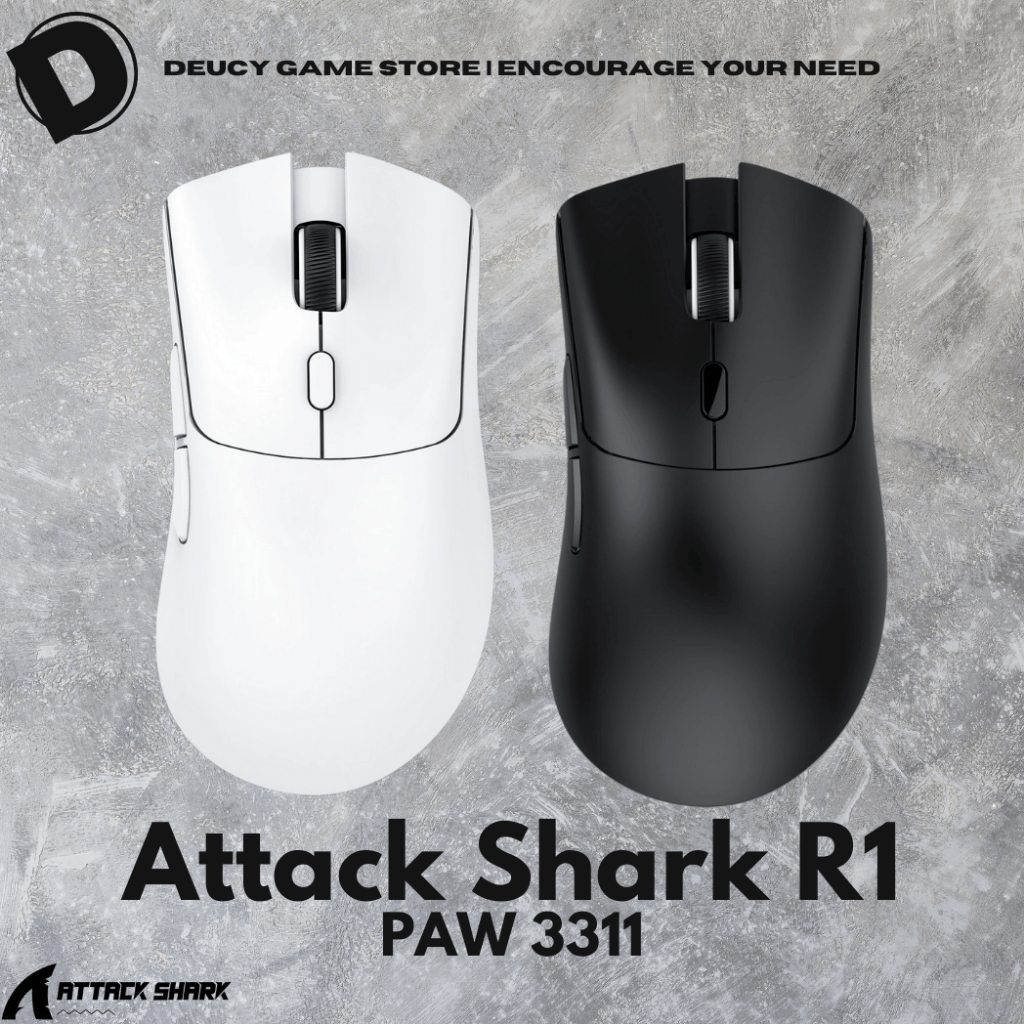 Jual Attack Shark R1 Wireless Gaming Mouse 2.4G PAW 3311 12000 dpi ...