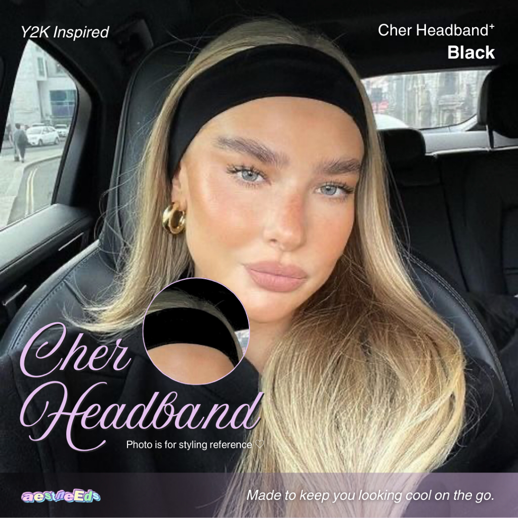 Jual Y2K HEADBAND CHERᐩ White and Black AESTNEEDS Bandana Putih Bando ...