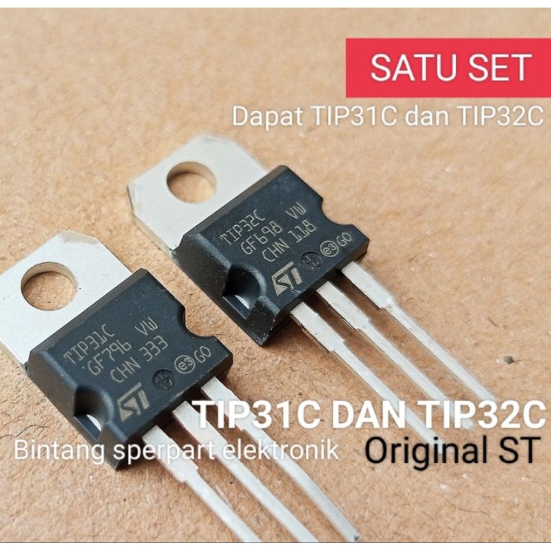 Jual Satu Set Transistor Tip31c Tip32c Original Tip 31c Tip 32c Tip31 Tip32 Tip 31 Tip 32