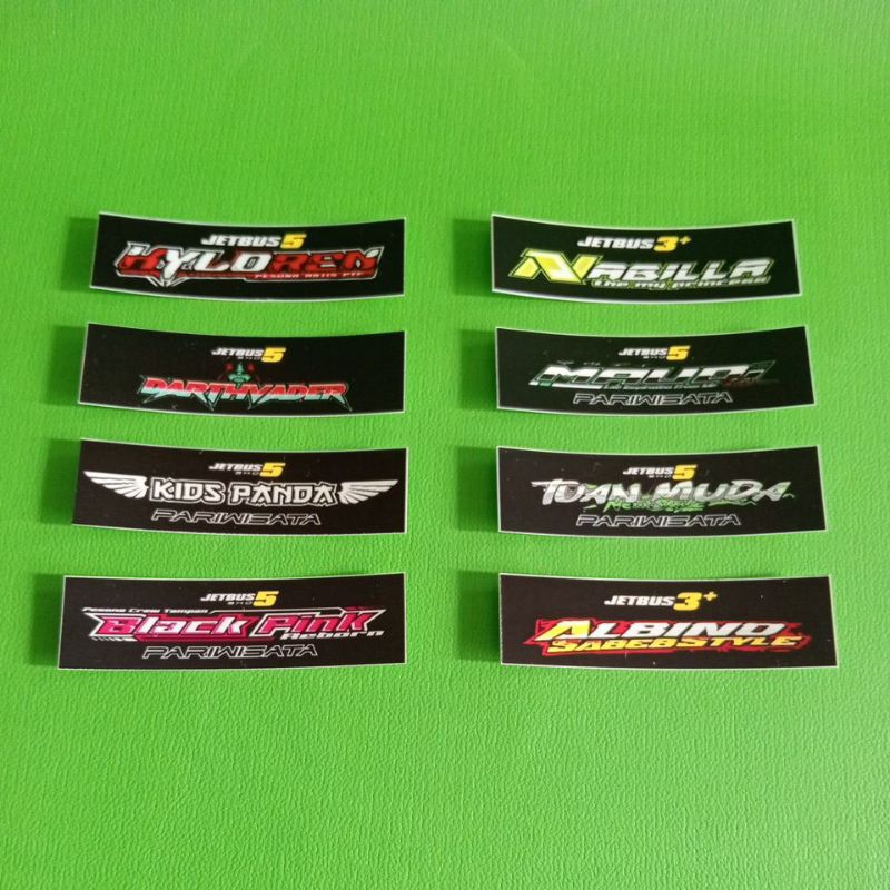 Jual Stiker julukan dan stiker nama P.O untuk miniatur bis plastik ...
