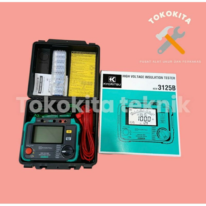 Jual Kyoritsu 3125B Digital High Voltage Insulation Tester Megger 5KV ...