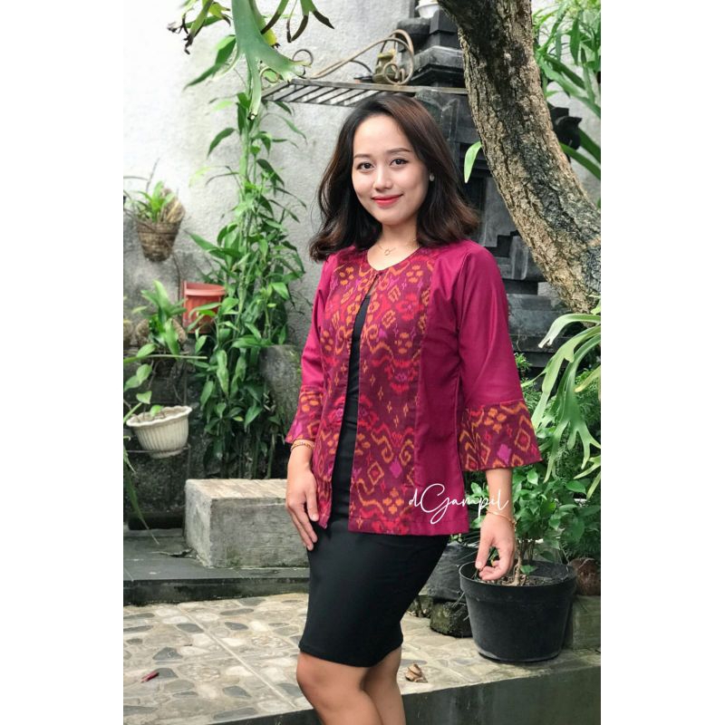 Jual Blazer Tenun Asli Kombinasi Katun Model Baju 3 in 1 Adem Nyaman ...