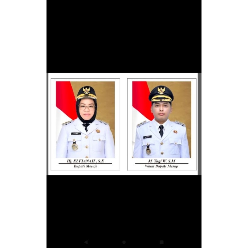 Jual poster bupati dan wakil Bupati Mesuji 30x40 | Shopee Indonesia