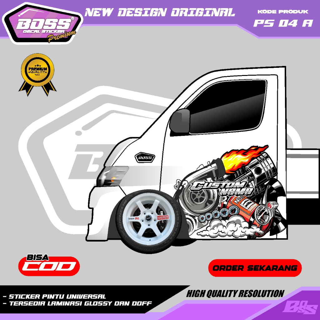 Jual PS 04-DECAL STIKER PINTU PICKUP VARIASI L300 GRANDMAX FUTURA TAGRA ...