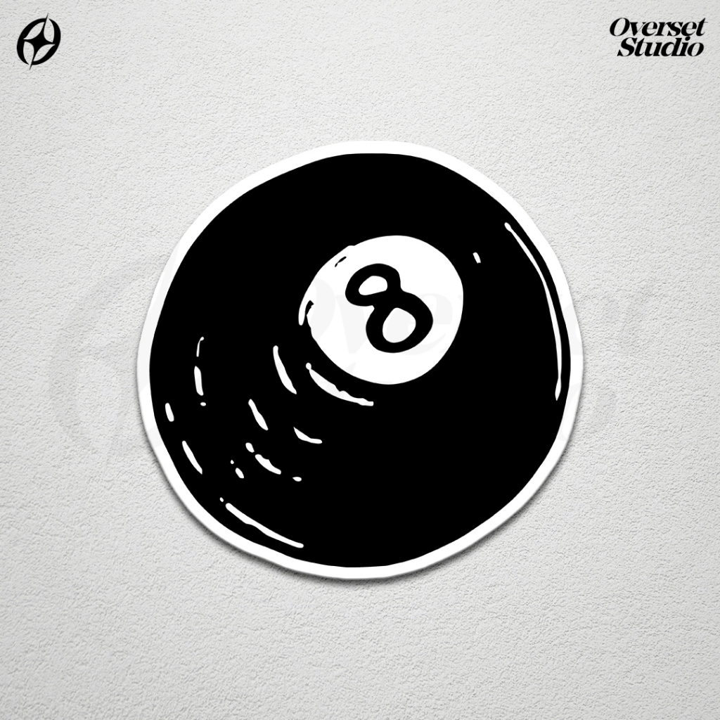 Jual (GRATIS ONGKIR & COD) Stiker Sticker 8 Ball / Stiker Aesthetic 8 ...