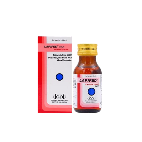 Jual LAPIFED EXPECTORANT 60ML SIRUP OBAT PILEK DISERTAI BATUK BERDAHAK ...