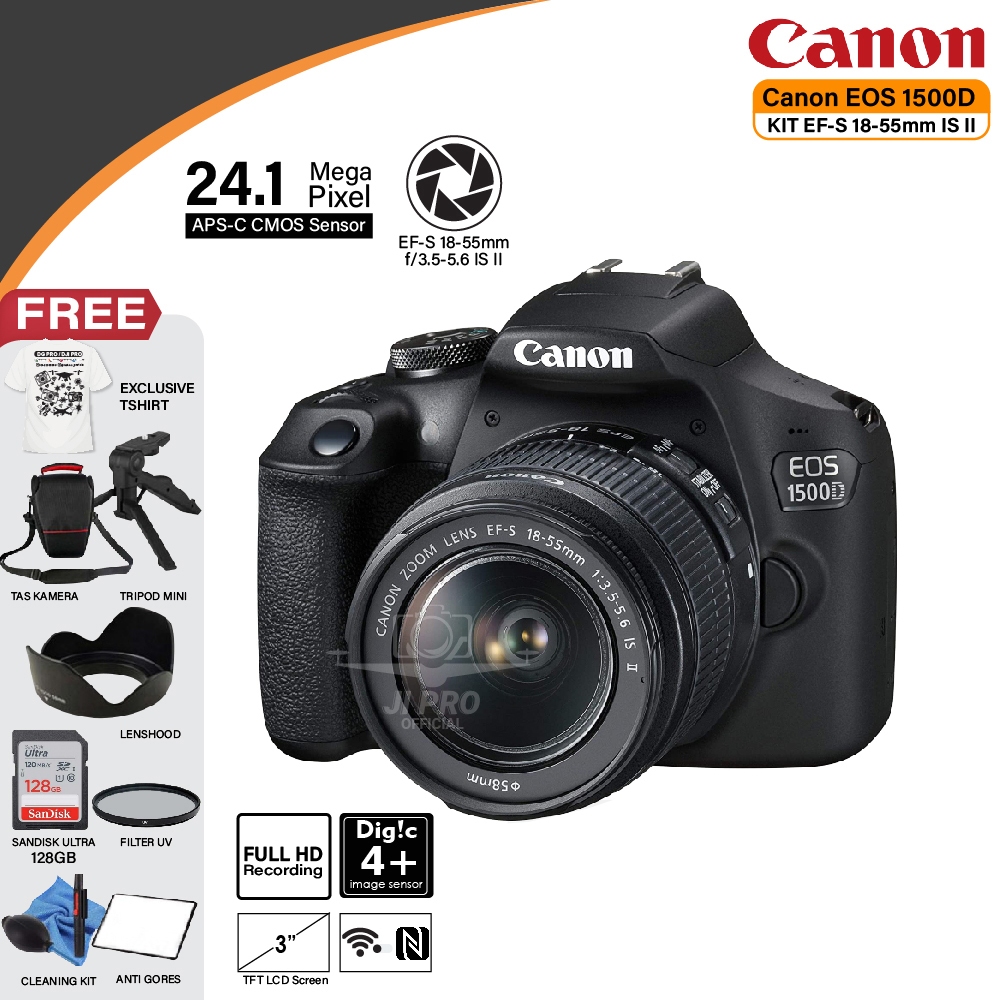Jual Canon EOS 1500D Kit 18-55mm IS II - Kamera DSLR Canon EOS 1500D ...