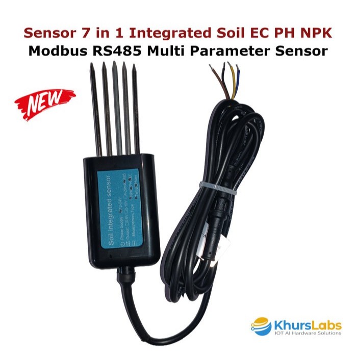 Jual Modbus RS485 Sensor 7 in 1 Integrated Soil EC PH NPK Moisture Temperature Meter - Soil ...