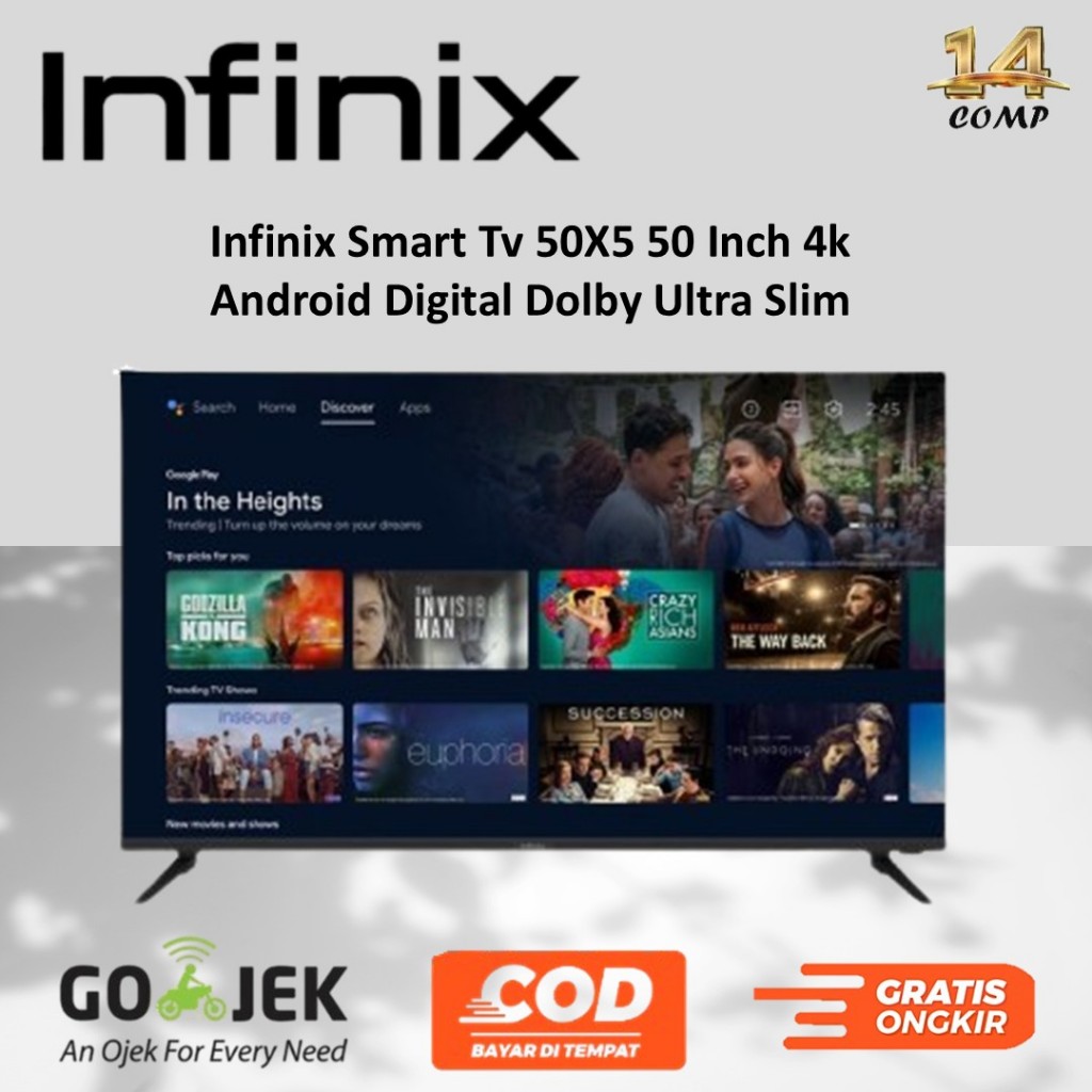 Jual Infinix Smart Tv 50X5 50 Inch 4k Android Digital Dolby Ultra Slim ...