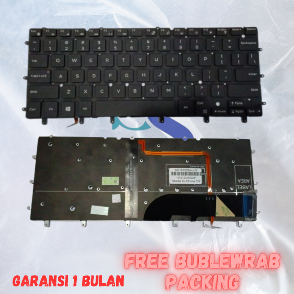 Jual Keyboard Dell XPS 13 9343 13 9350 13 9360 P54G P54g002 Backlight ...