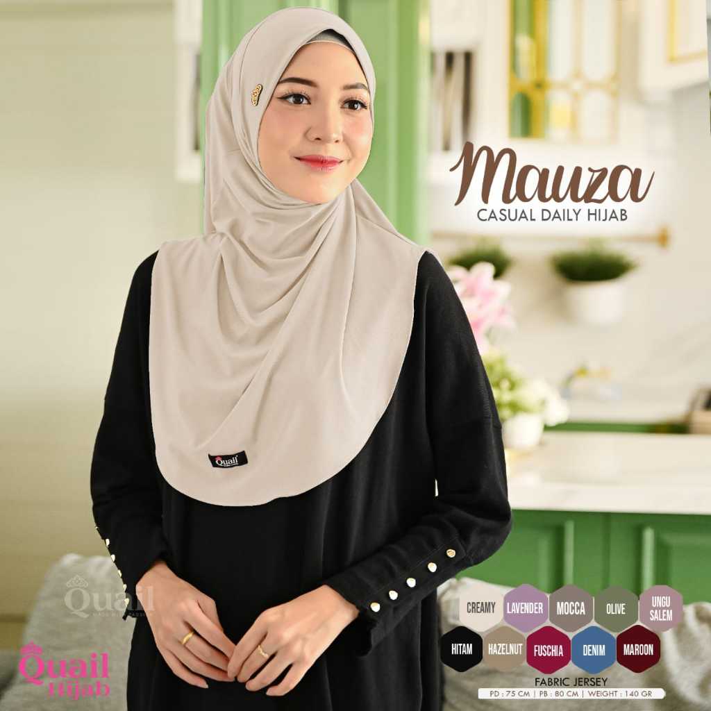 Jual Mauza Casual Daily Hijab Wanita Original Quail Jilbaba Wanita Fabric Jersey | Shopee Indonesia