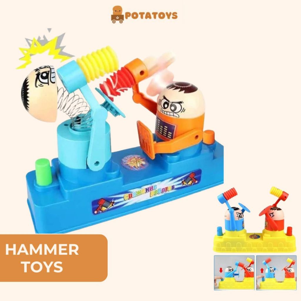 Jual [ POTATOYS ] Hammer Toys / Mainan Anak Hammering Game Head Battle ...