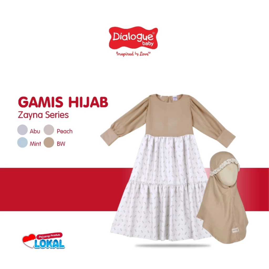 Jual DIALOGUE BABY APPAREL Zayna Gamis Set Hijab Anak | Shopee Indonesia